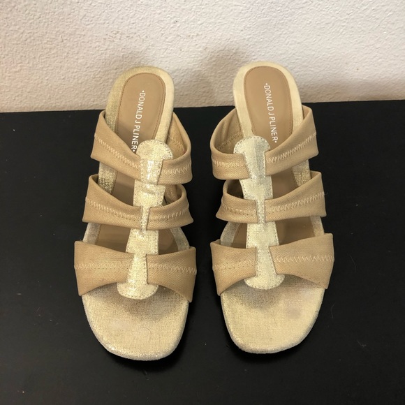 Donald J. Pliner | Shoes | Donald J Pliner Gold Sparkle High Heels ...